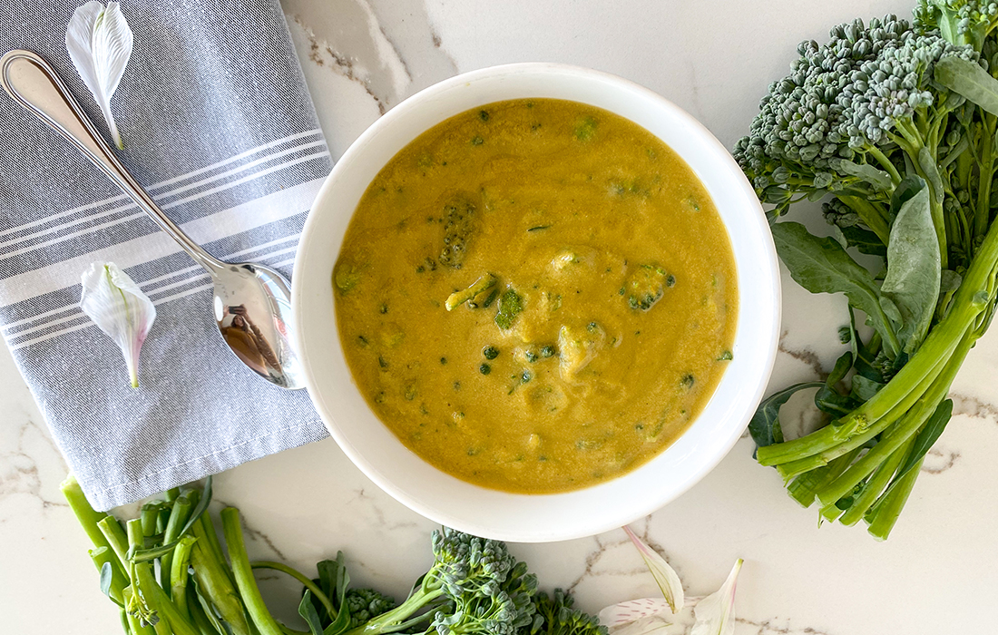 Creamy Cheddar Broccoli Soup | DrFuhrman.com