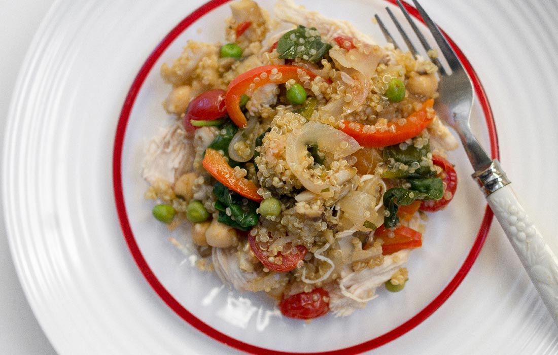 Chicken-Seasoned Quinoa and Artichokes | DrFuhrman.com