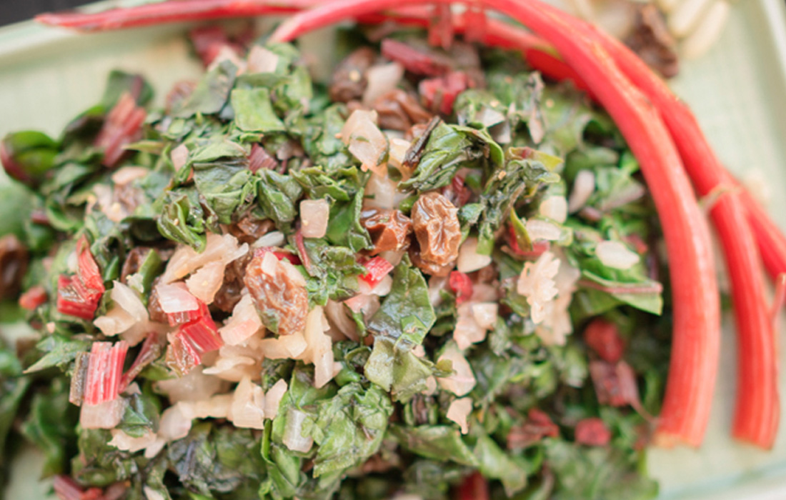 Easy Chard with Raisins and Pine Nuts | DrFuhrman.com
