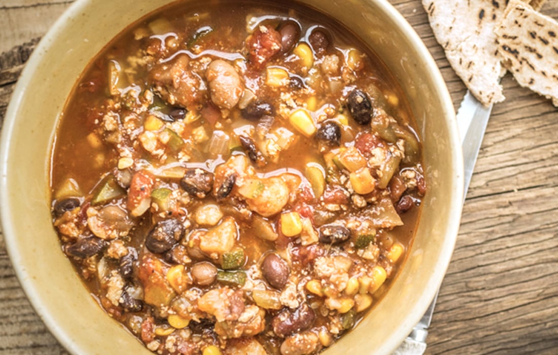 Easy Three Bean Vegetable Chili | DrFuhrman.com